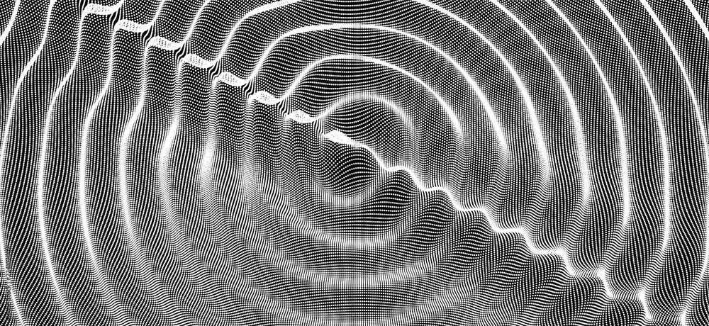 3D wavy background with ripple effect. Vector illustration with ...