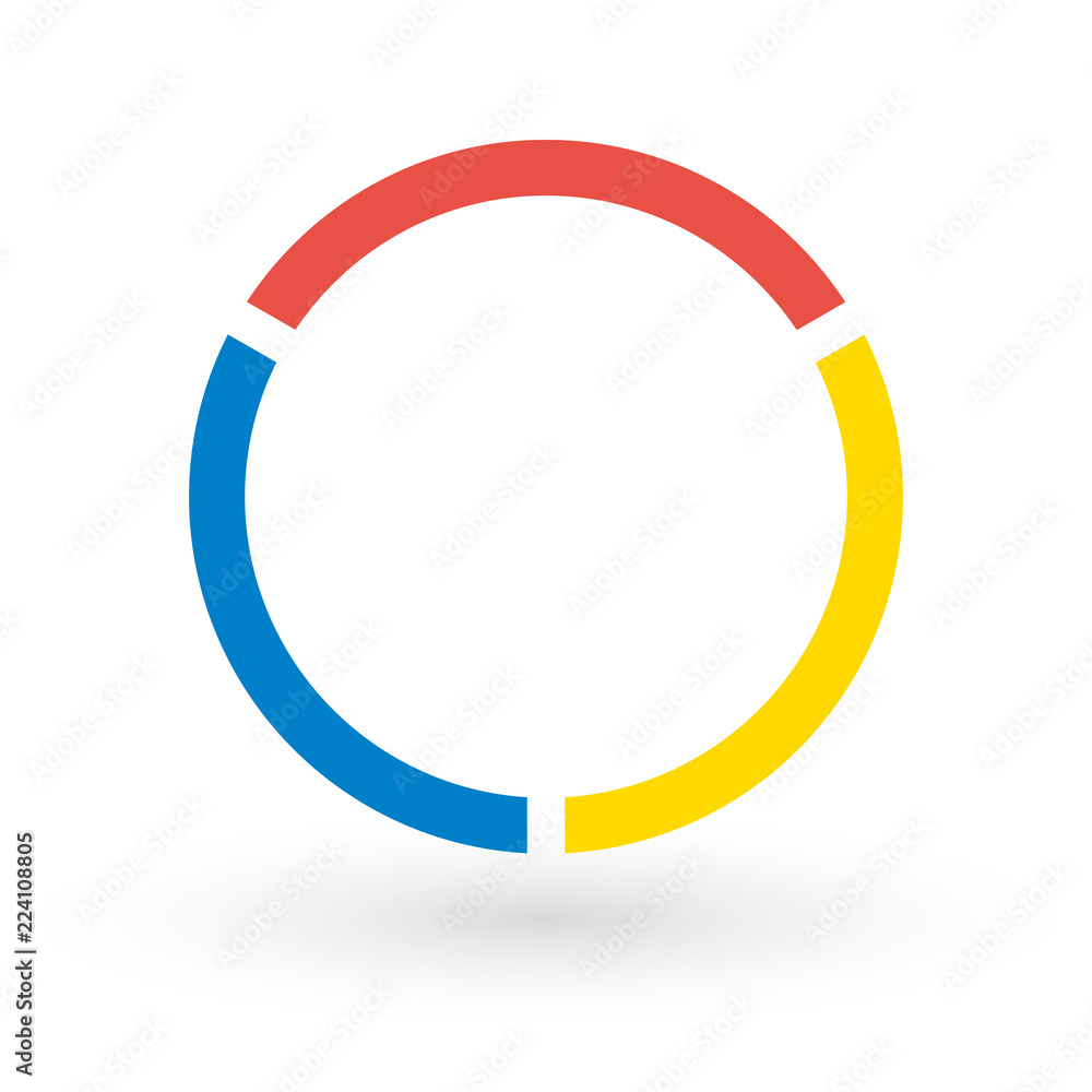 Infographic 3 part diagram, vector illustration isolated on white ...