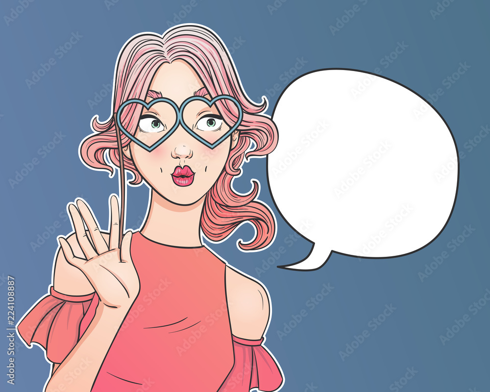 Wow Pop Art Female Face Closeup Of Pop Sexy Art Surprised Woman With