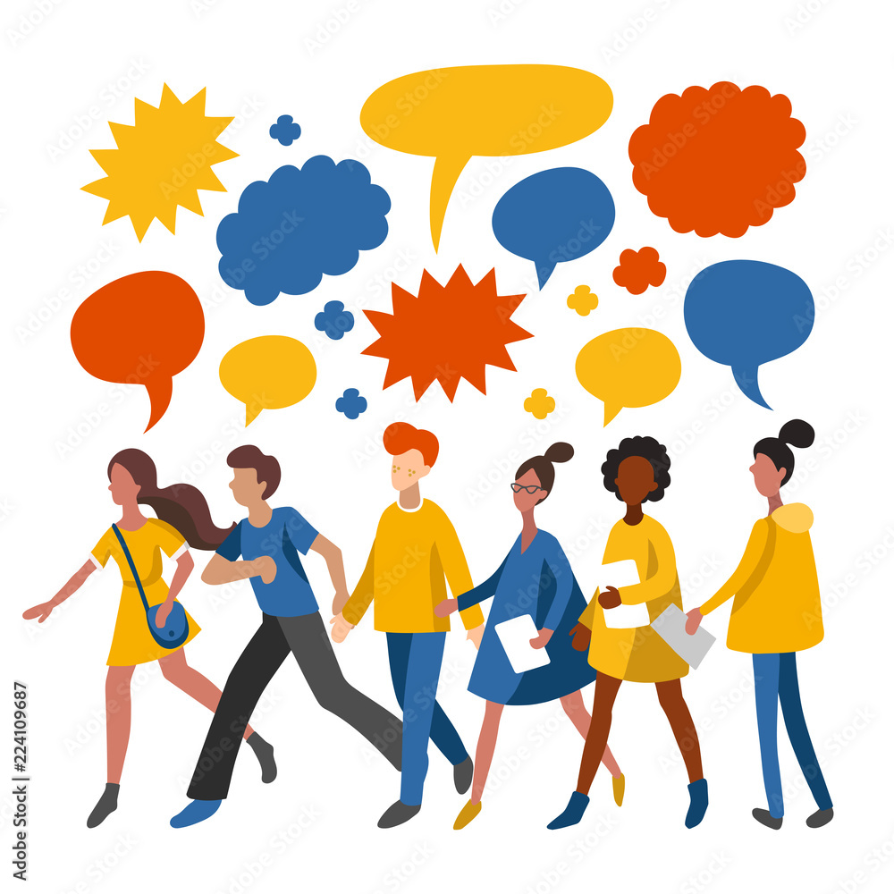 Students Sharing Ideas Clipart