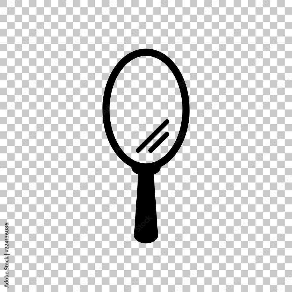 Simple hand mirror icon. On transparent background. Stock Vector ...