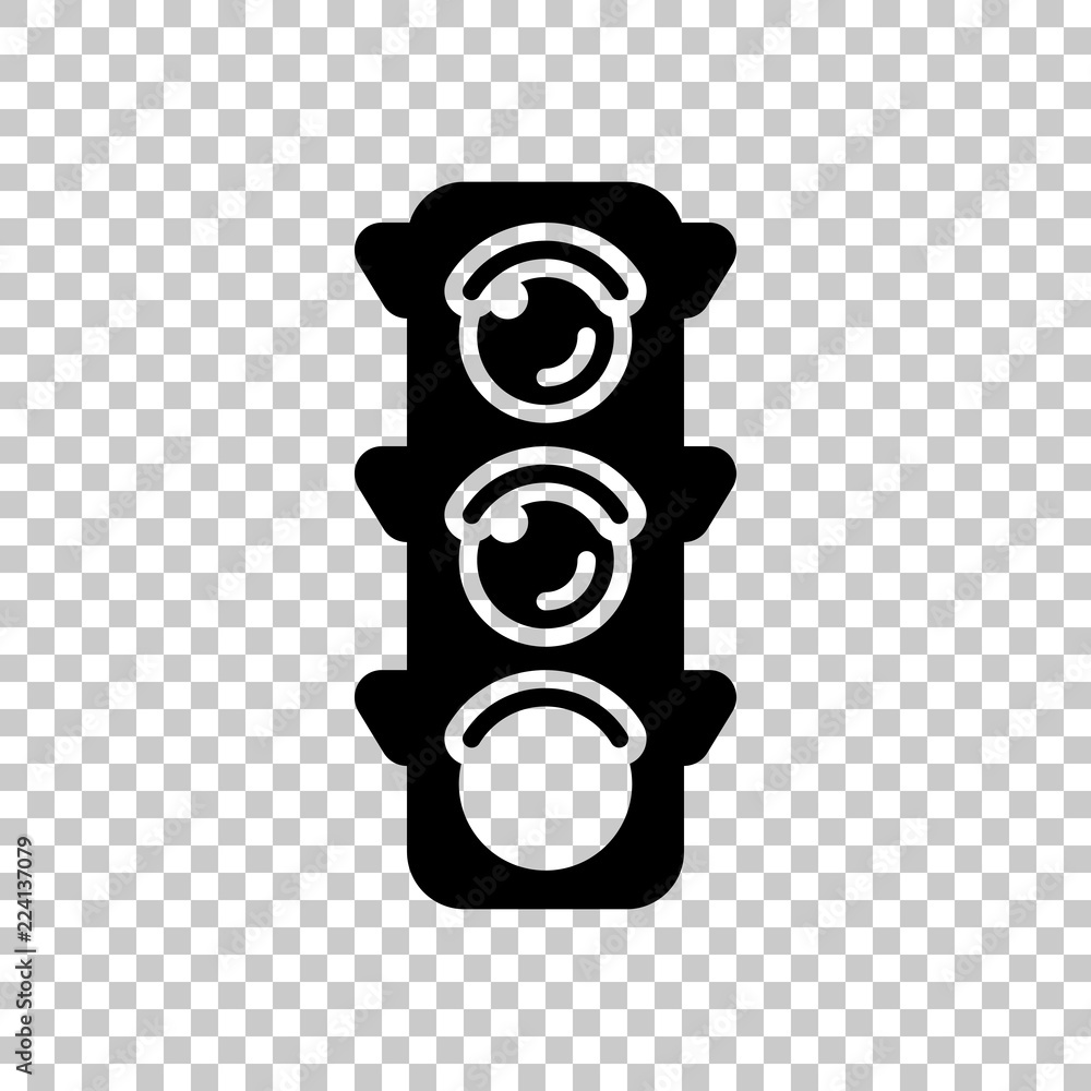 Traffic light icon. Sign of walk, green or go. On transparent ba Stock ...