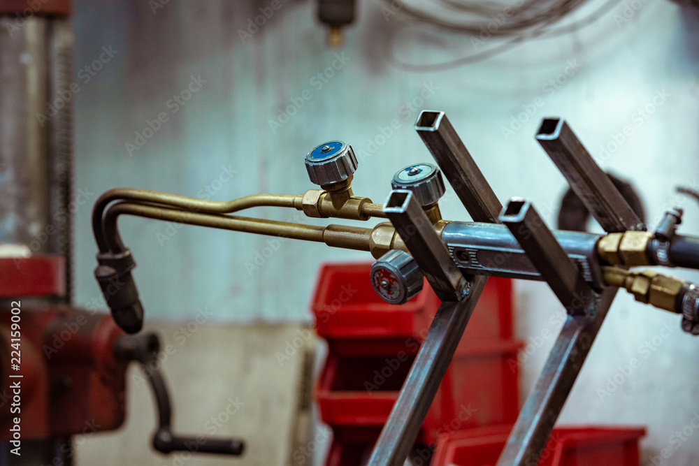 argon arc welding, Inert gas shielded arc welding in a Workshop Stock ...