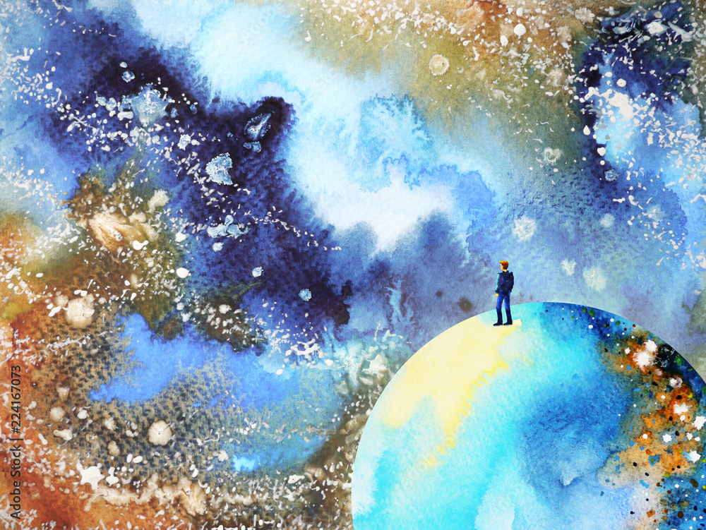human and spirit powerful energy connect mind universe power abstract ...