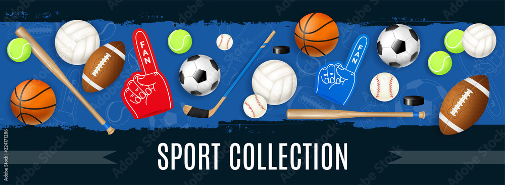 Sport Inventory Realistic Illustration Stock Vector | Adobe Stock