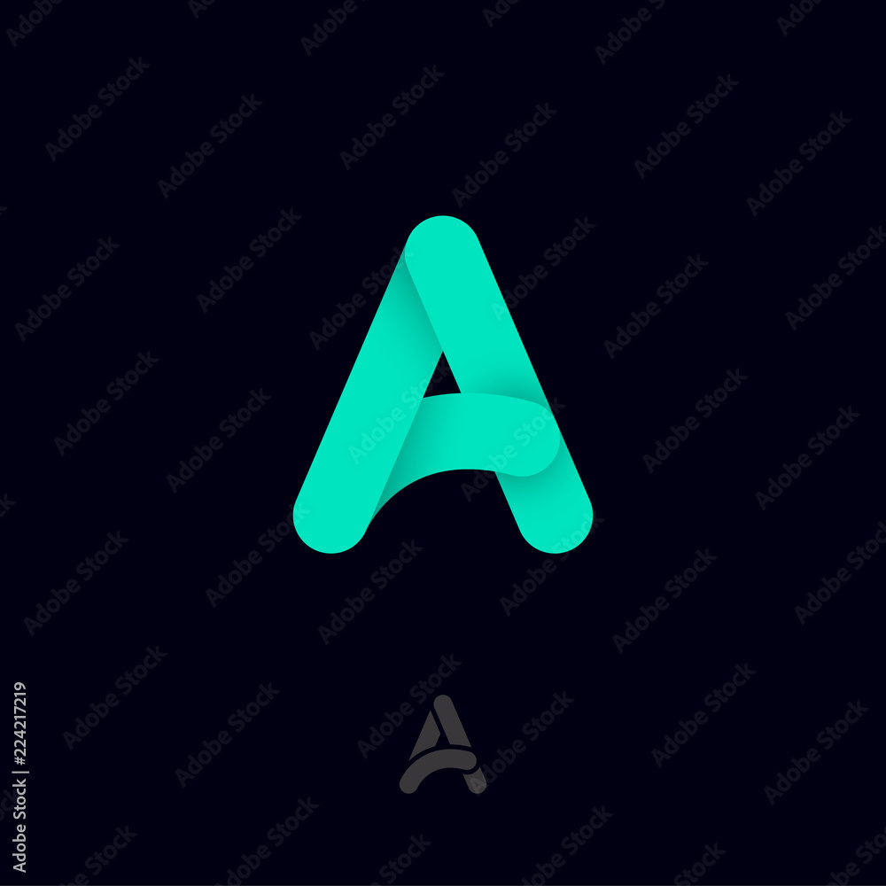 Dark Green Letter A