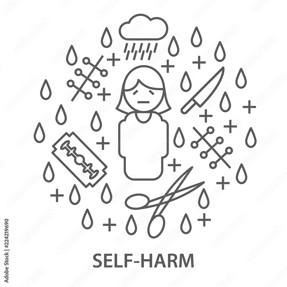 Self Harm Drawing