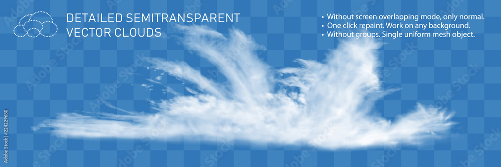 Fountain cloud. Realistic steam transparent vector flow Stock Vector ...