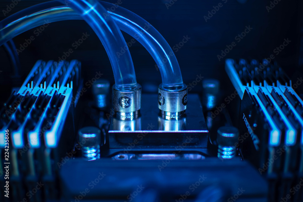 Water Cooled Cpu Stock Photo | Adobe Stock