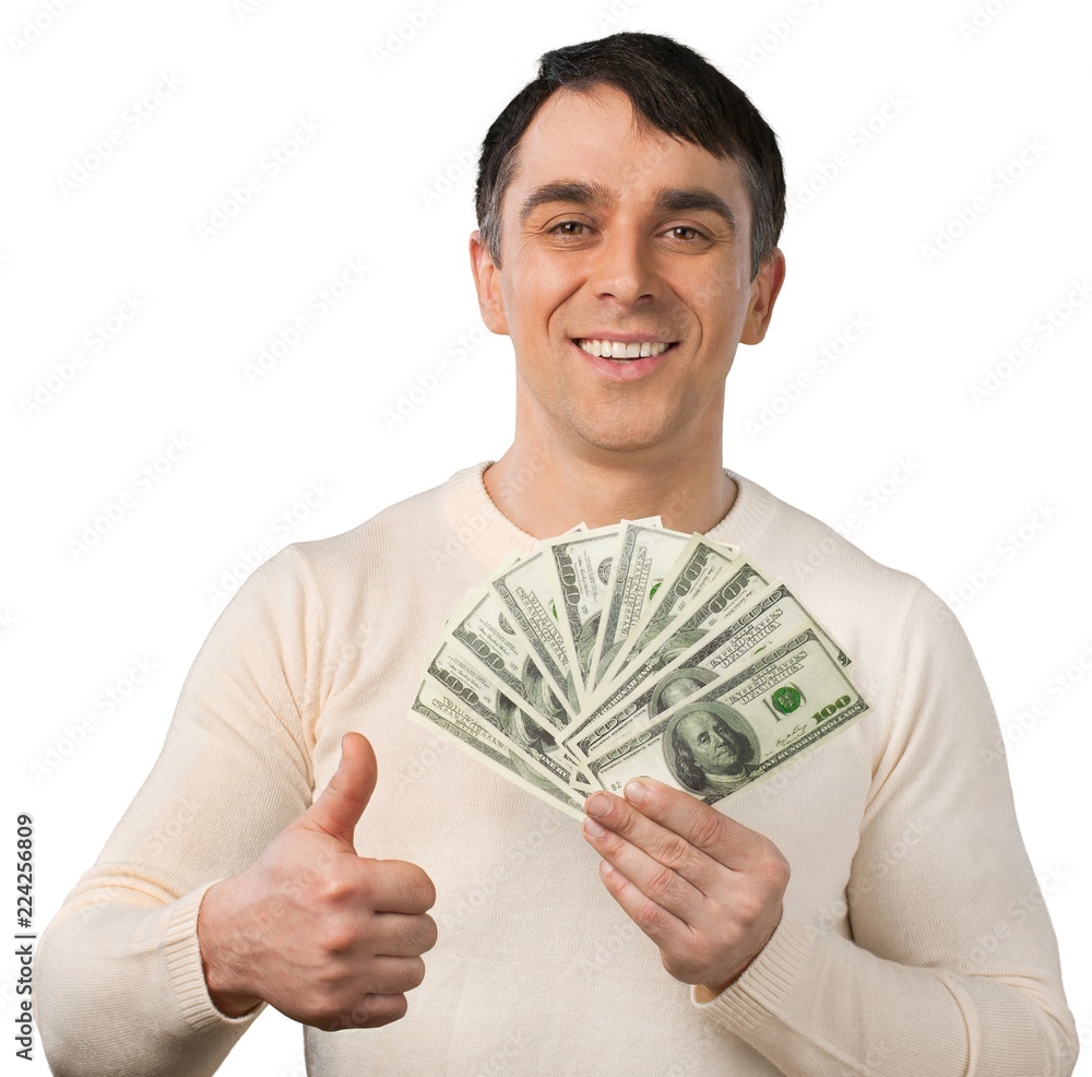 Happy Man With Money