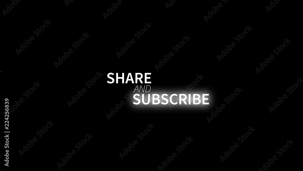Share and Subscribe Title Stock Template | Adobe Stock