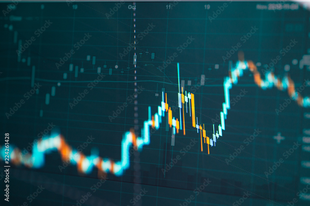 Business candle stick graph chart of stock market investment trading ...