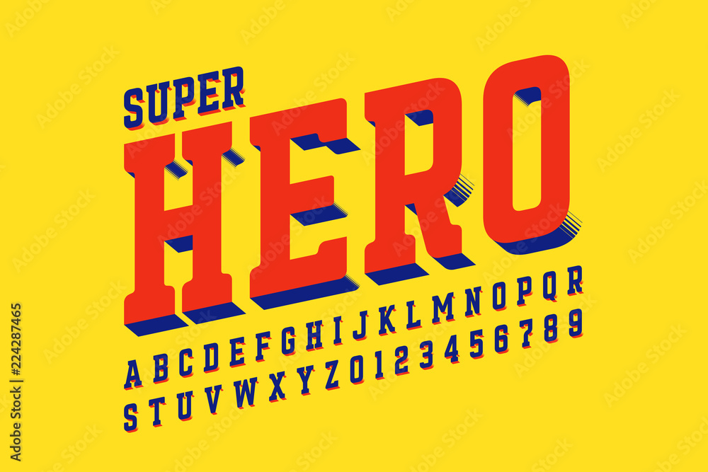 Comics style font design, alphabet letters and numbers Stock Vector ...