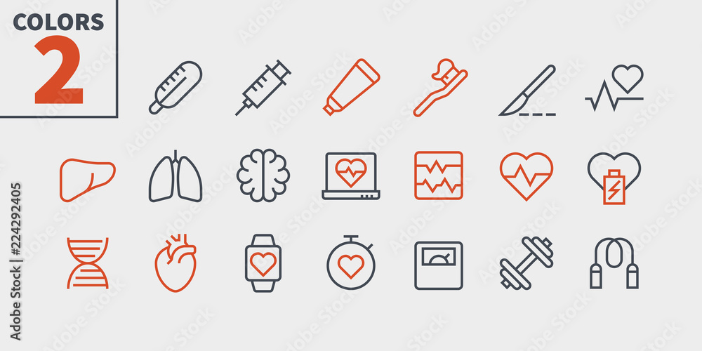 Health UI Pixel Perfect Well-crafted Vector Thin Line Icons 48x48 Ready ...