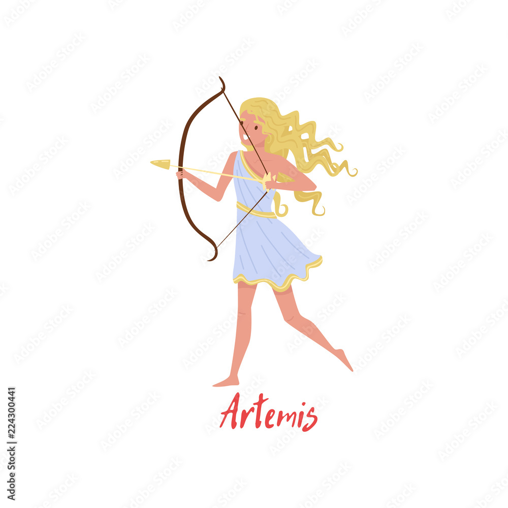 Artemis Griekse God Cartoon