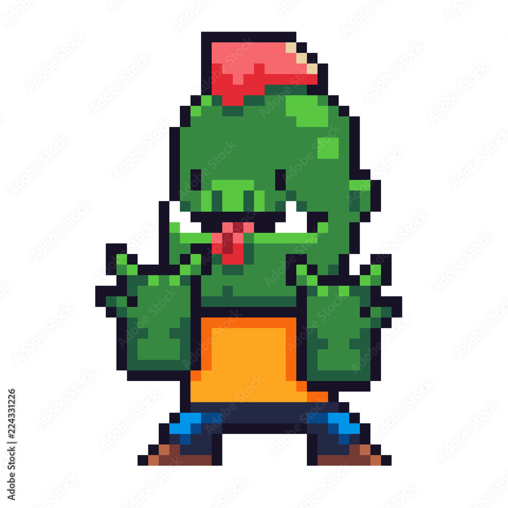 Pixel art orc Stock Vector | Adobe Stock