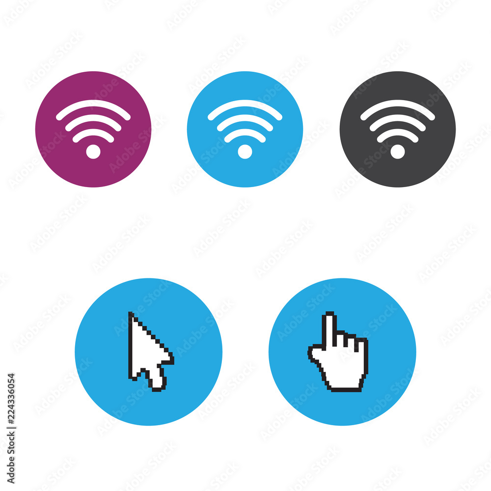 Hand arrow web cursor vector and Free wi-fi icons and wifi applications ...