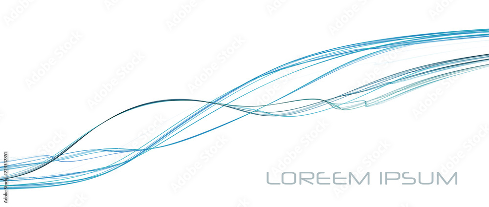 Simple wavy thin lines on white background. Easy raster graphics Stock ...