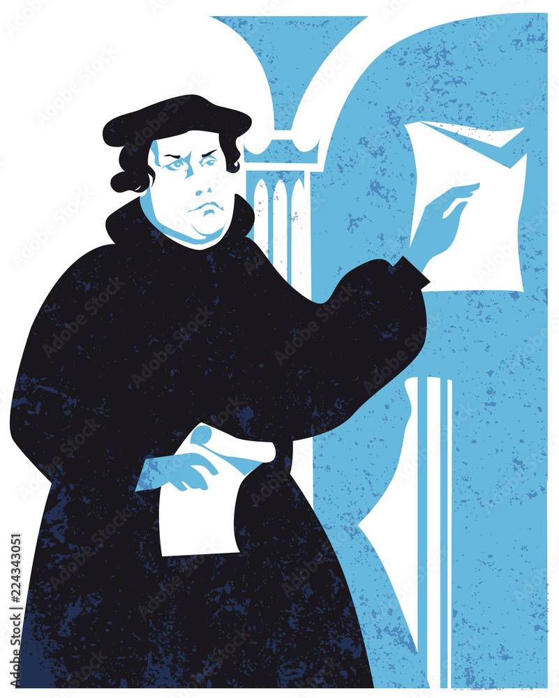 Vetor de Martin Luther, vector Illustration, the key person in ...
