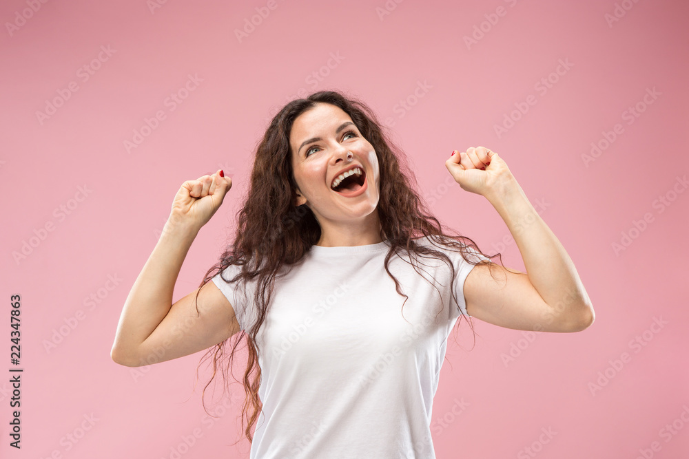 I won. Winning success happy woman celebrating being a winner. Dynamic ...