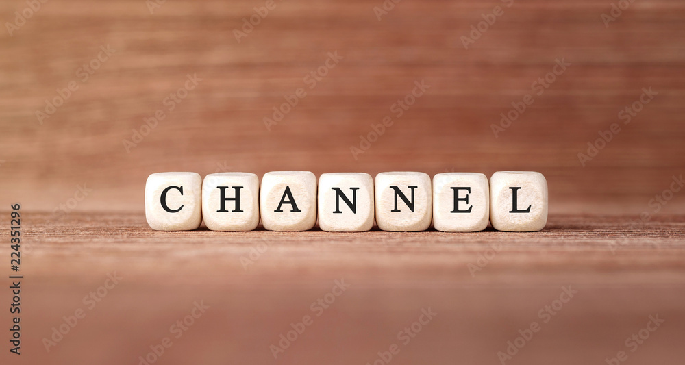 Word CHANNEL made with wood building blocks Stock Photo | Adobe Stock