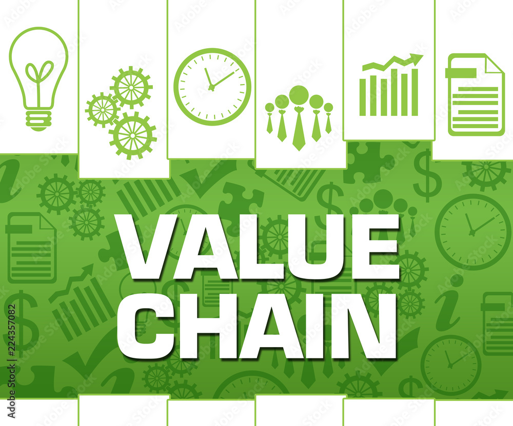 Value Chain Green Stripes Lines Symbols Stock Illustration | Adobe Stock
