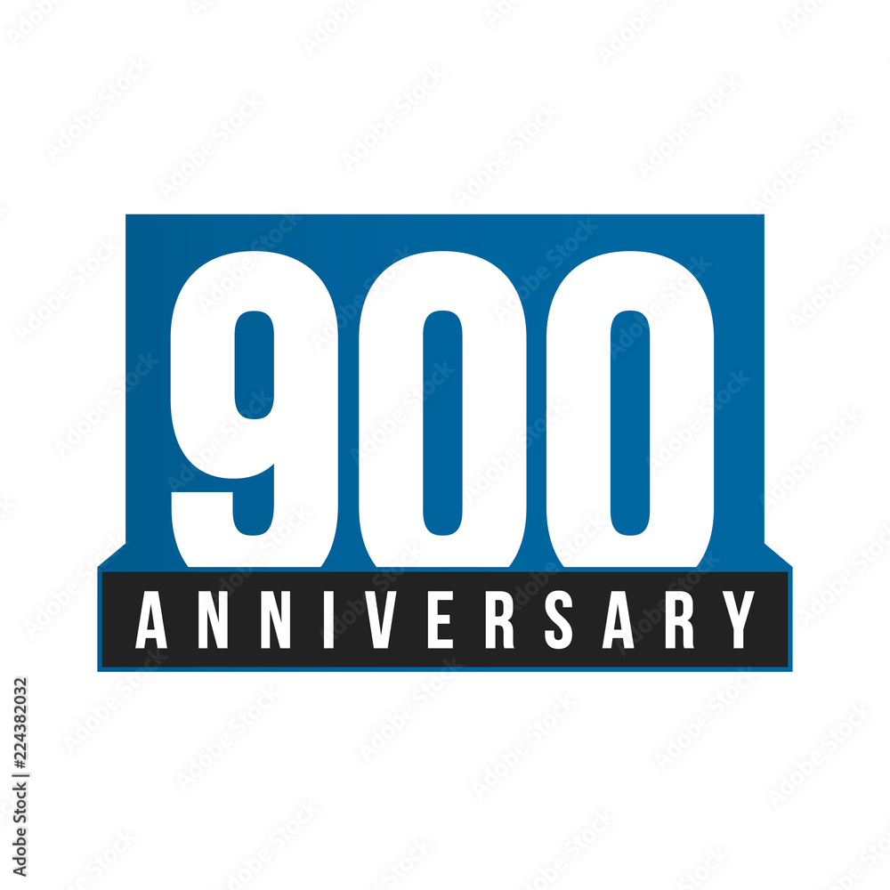 900th Anniversary vector icon. Birthday logo template. Greeting card ...