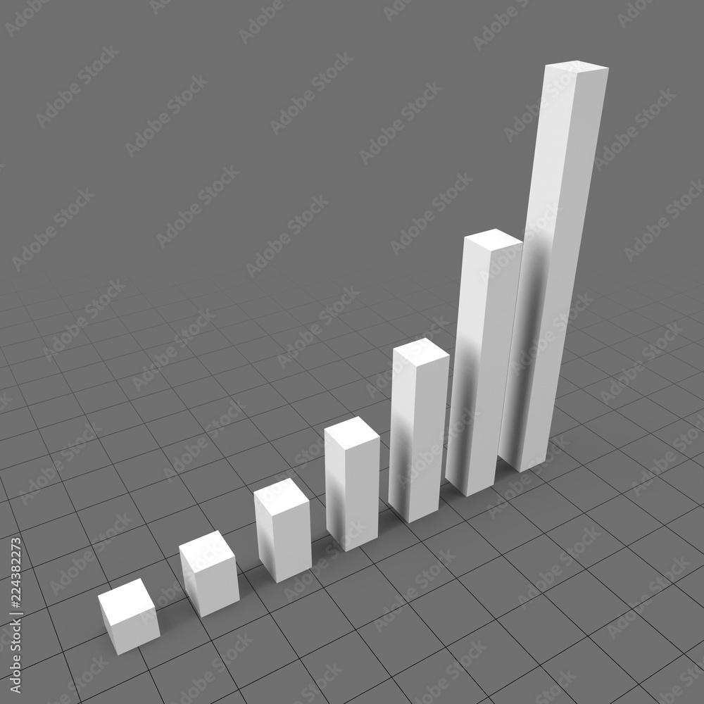 Compound growth histogram Stock 3D asset | Adobe Stock