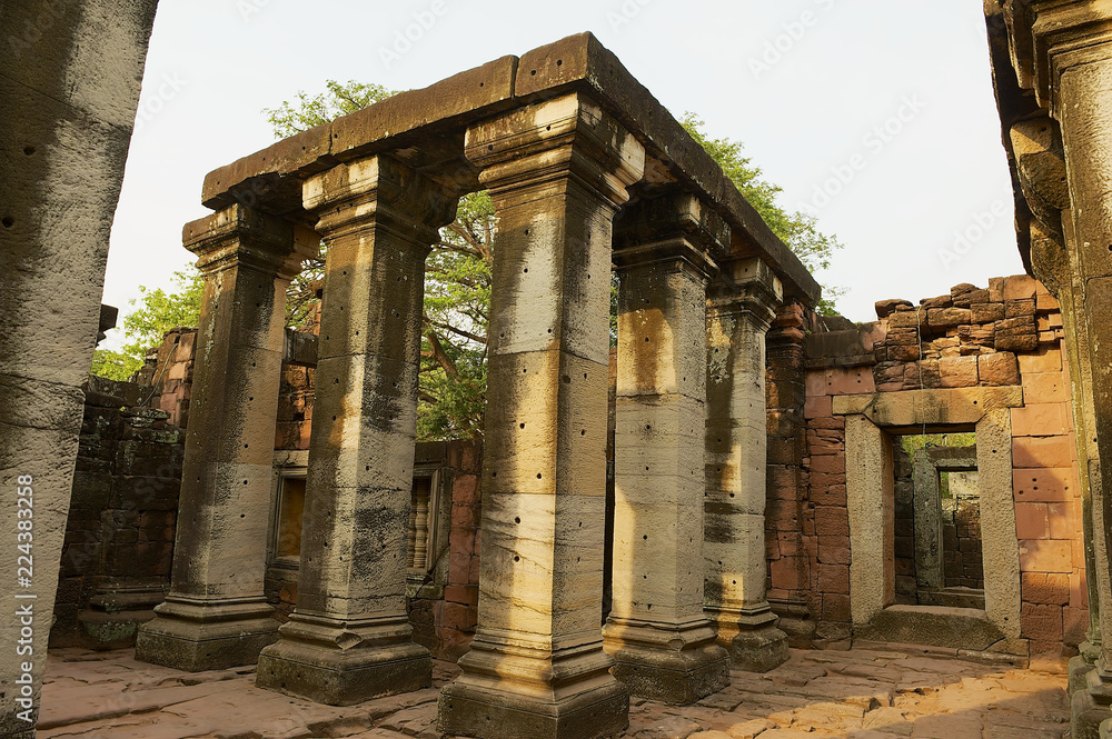 Ruins of the Phimai temple in the Phimai Historical Park in Nakhon ...
