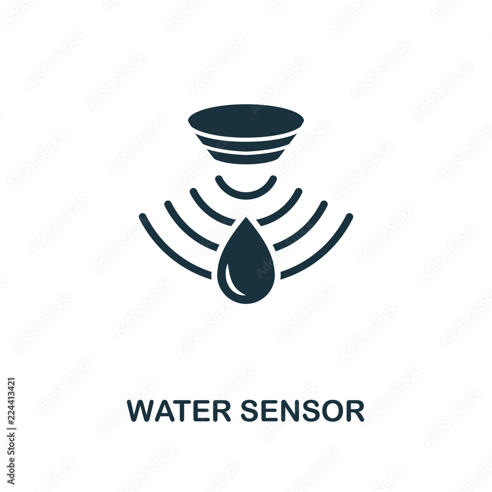 Water Sensor icon. Monochrome style design from sensors icon collection ...
