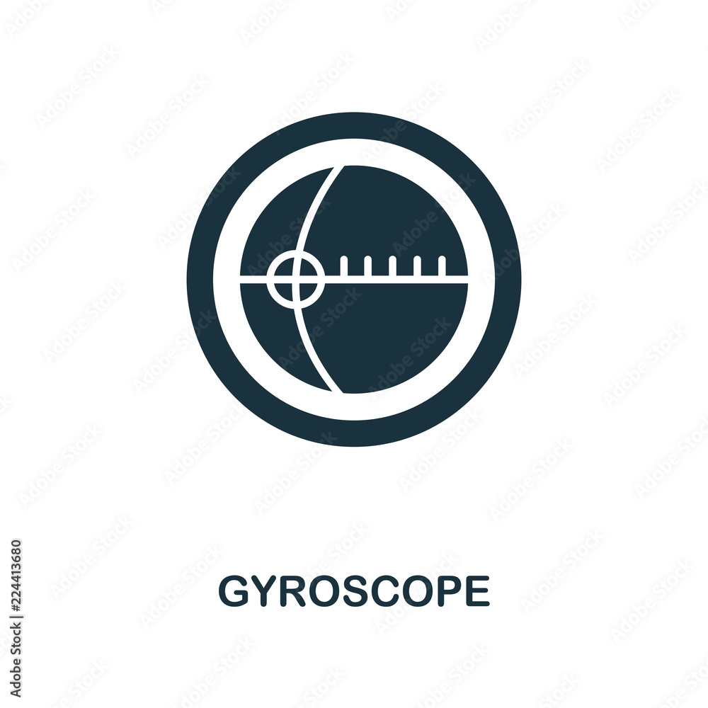 Gyroscope icon. Monochrome style design from sensors icon collection ...