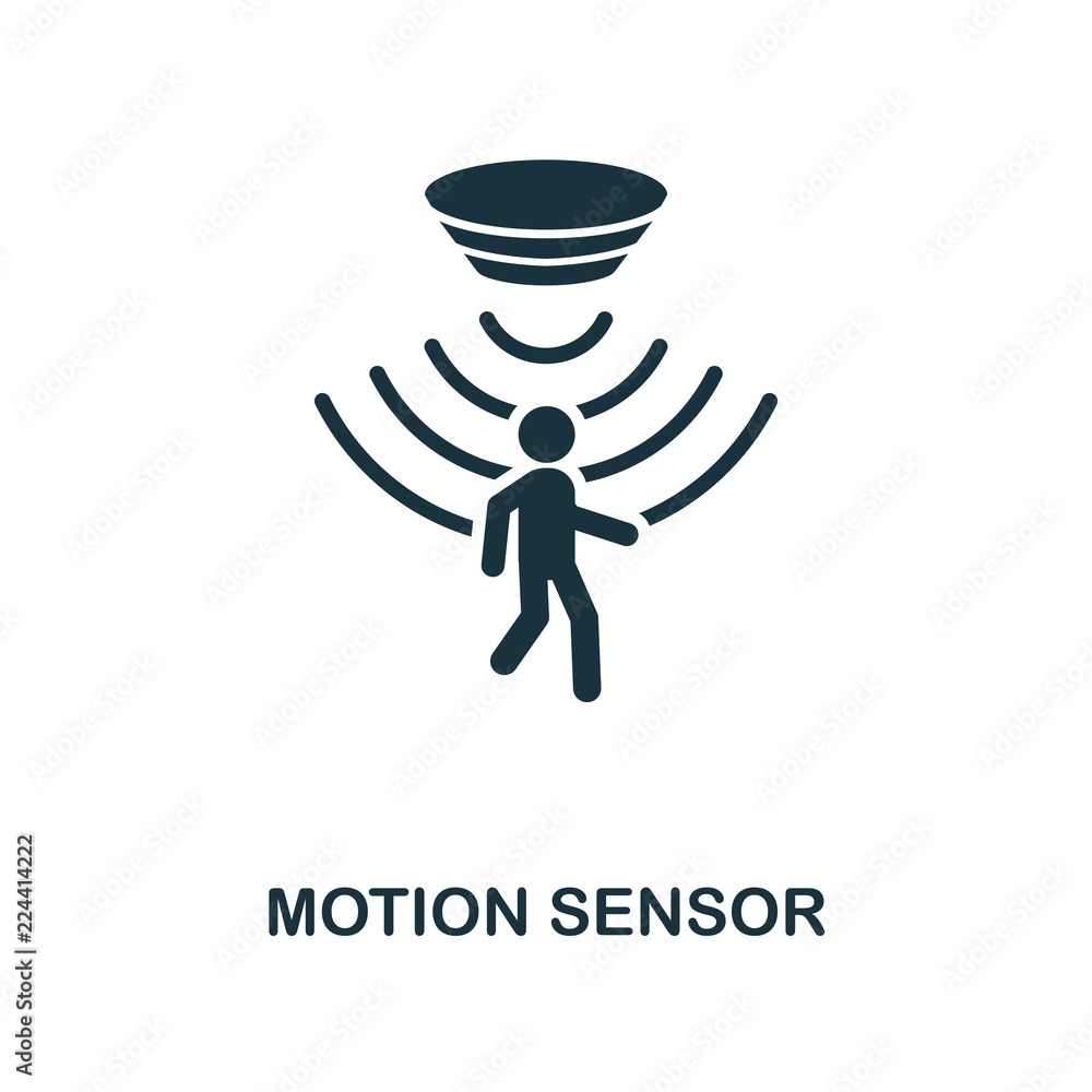 Motion Sensor icon. Monochrome style design from sensors icon ...