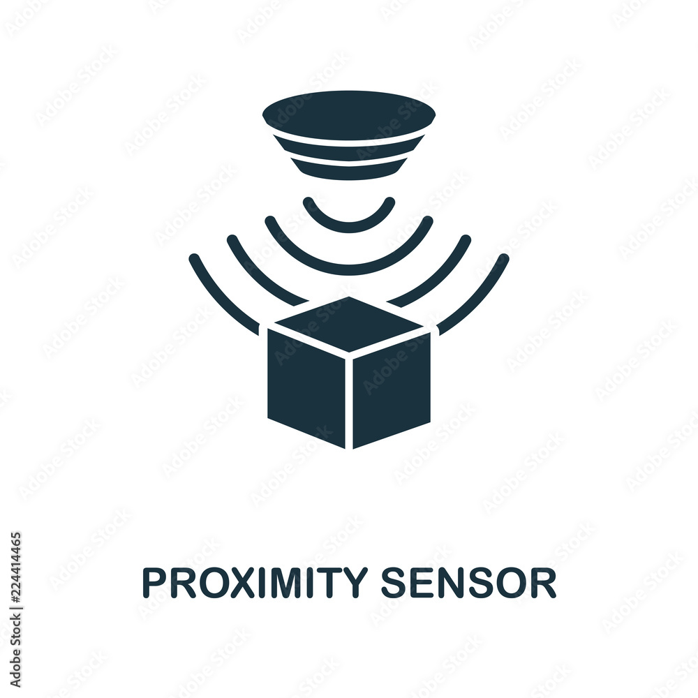 Proximity Sensor icon. Monochrome style design from sensors icon collection. UI and UX. Pixel ...