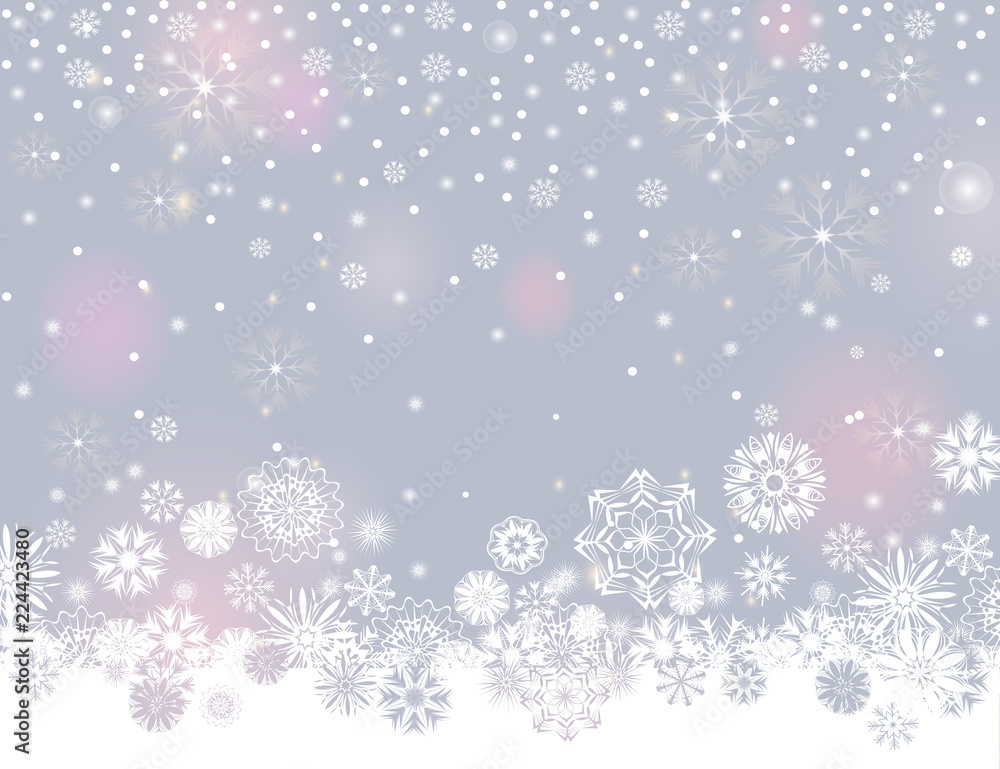 Falling Snowflake Border