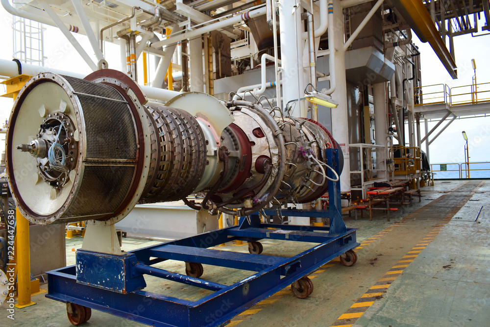 The gas turbine engine used in offshore oil and gas central processing ...