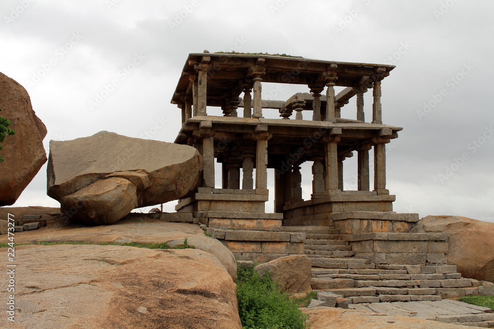 The formation of pillars, ruins, rocks, and Group Monuments of Temples ...