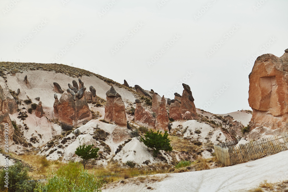 Views of Cappadocia volcanic kanyon cave houses in Turkey Stock Photo ...