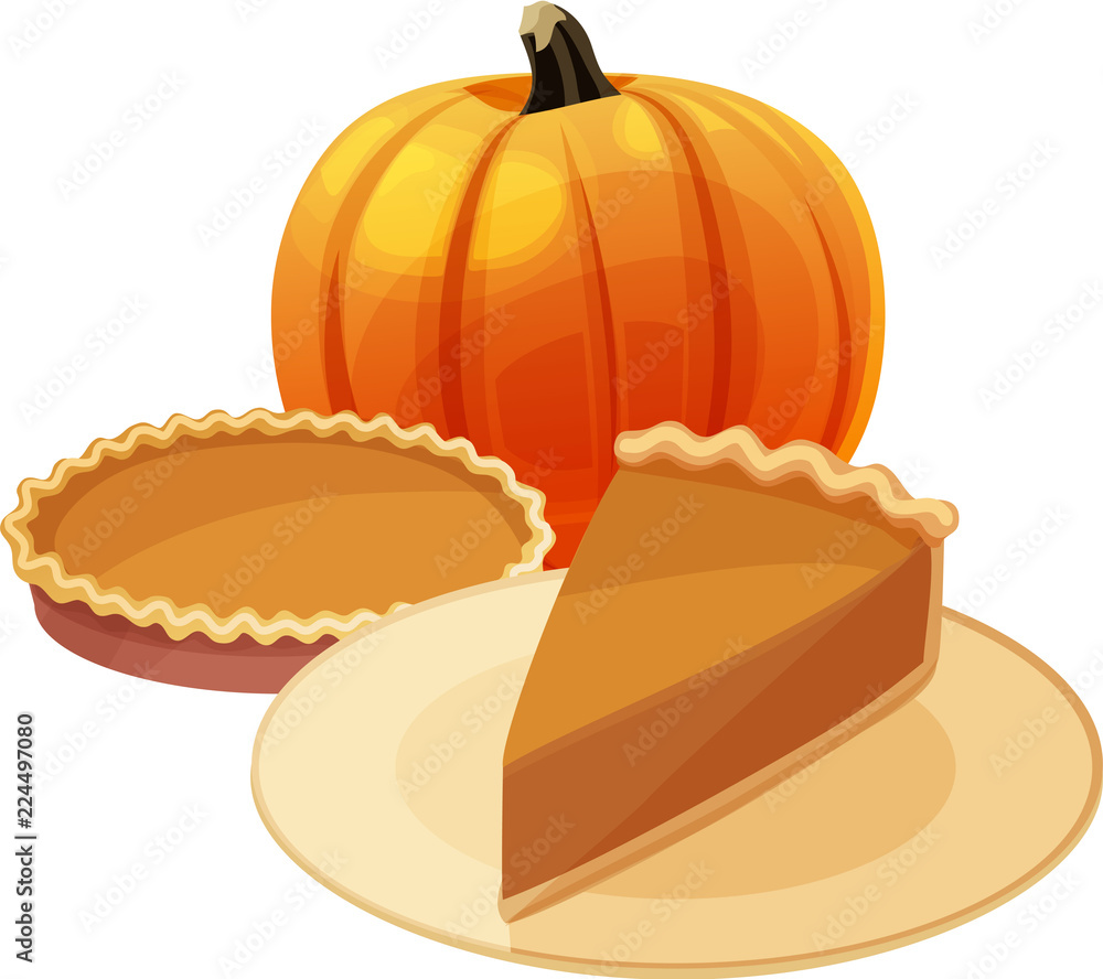 Whole Pumpkin Pie Clip Art