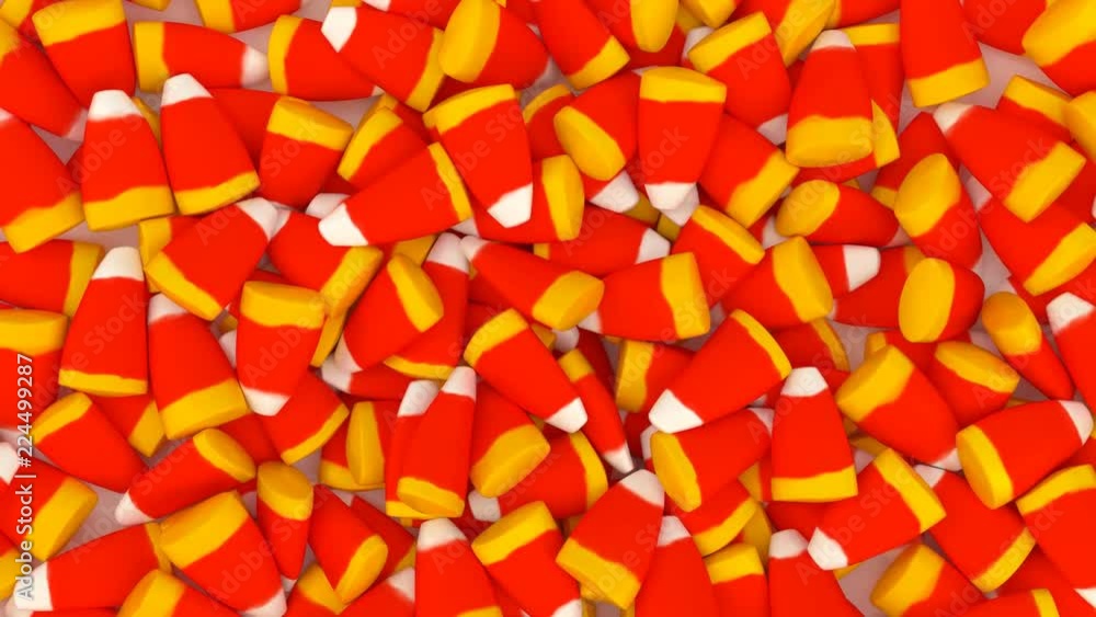 Animated rotating around pile of fallen Halloween white and red and ...