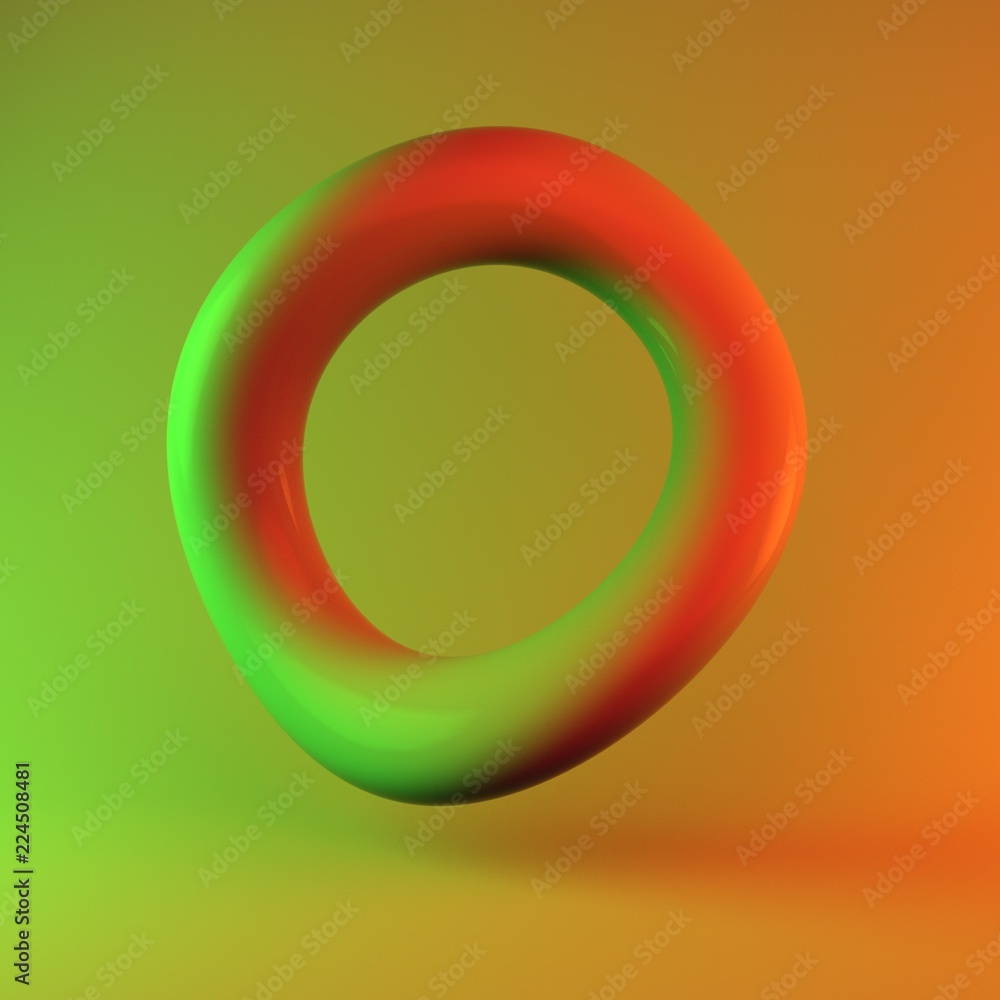 3d abstract glossy shape with colorful illumination. Advertisement ...