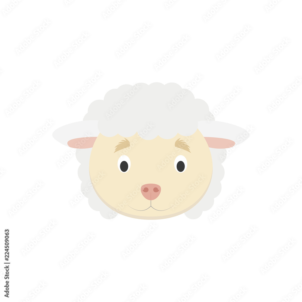 Sheep Cartoon Face