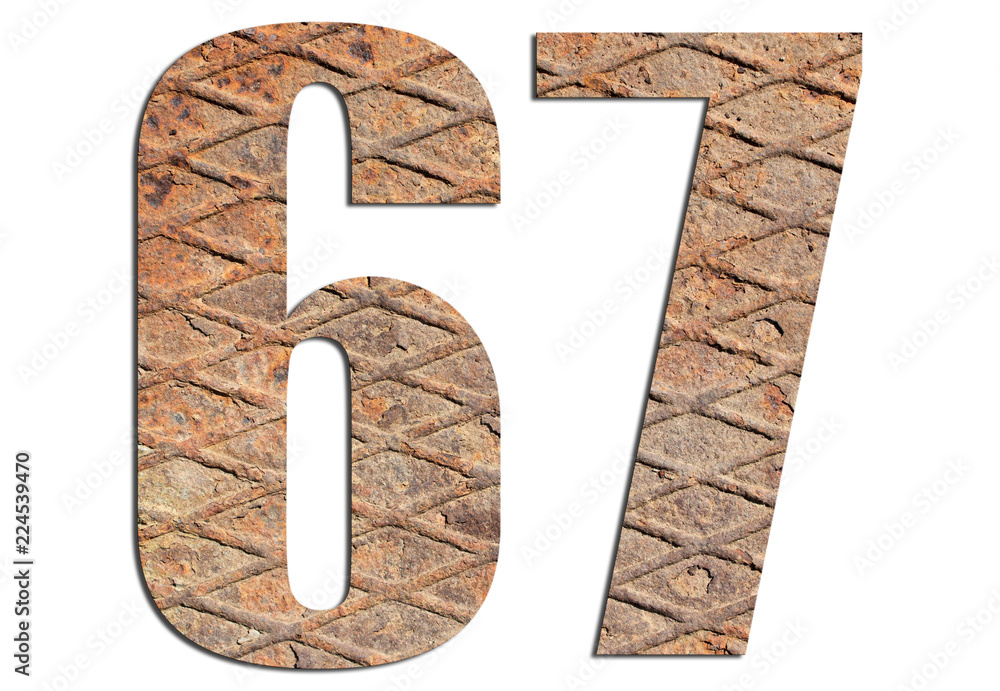 67 – with metal texture on white background Stock Illustration | Adobe ...