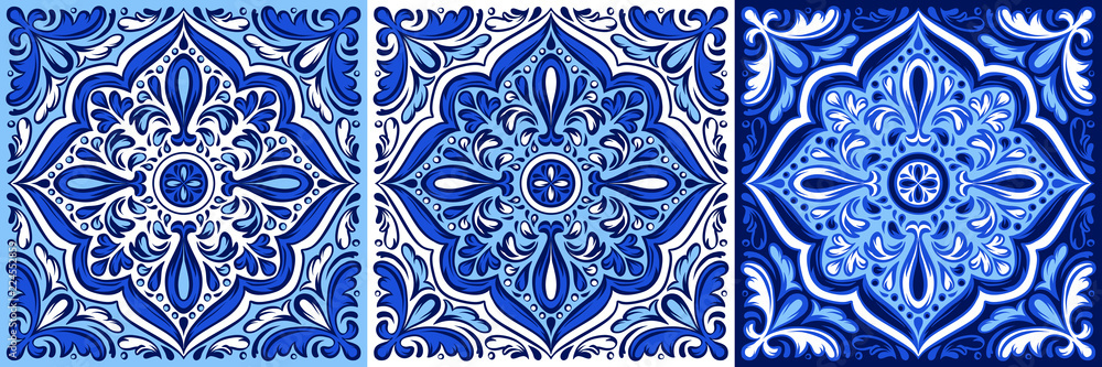 Italian ceramic tile pattern. Ethnic folk ornament. Stock Vector ...