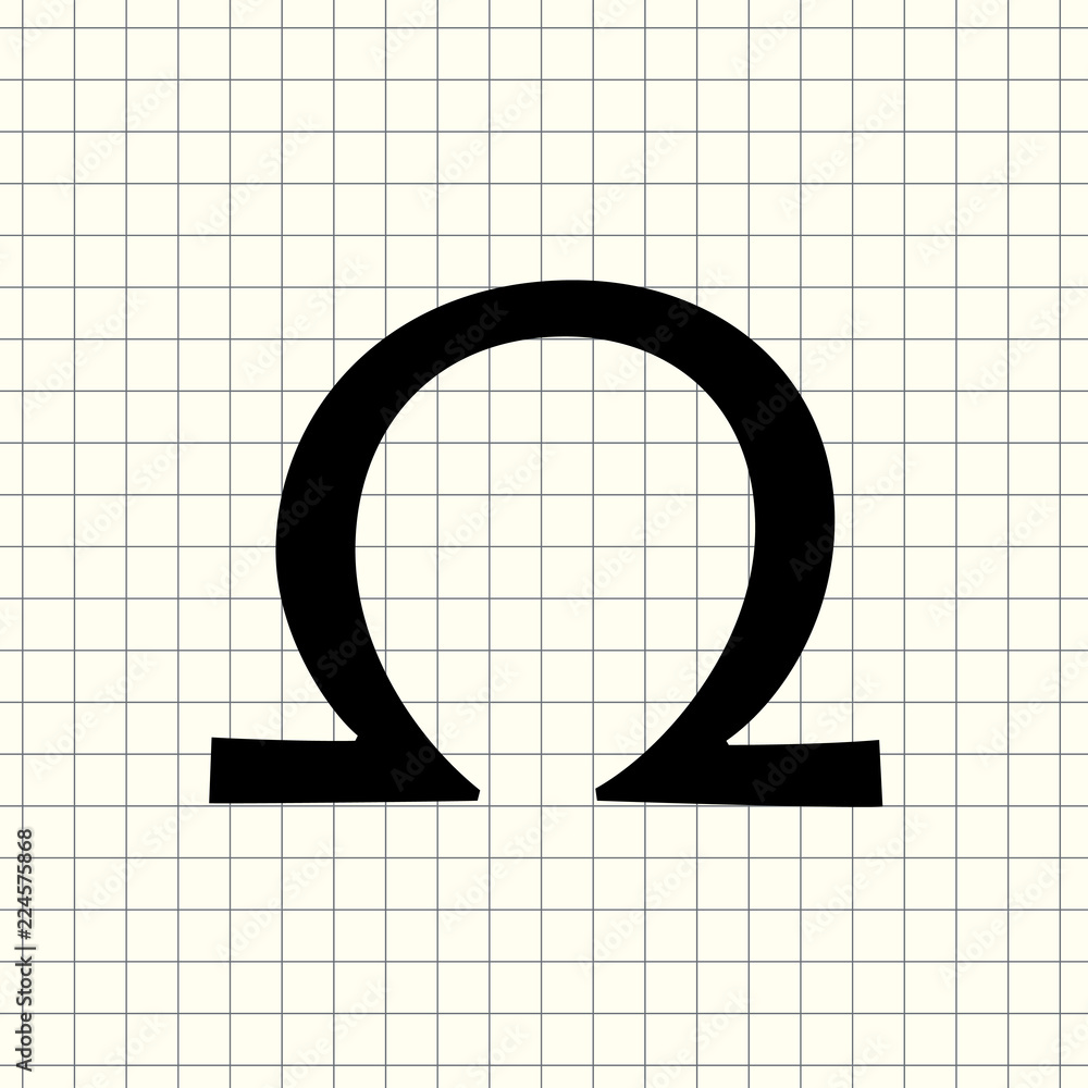 Vector omega sign Stock Vector | Adobe Stock