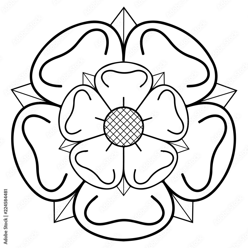 Heraldic rose vector Stock Vector | Adobe Stock