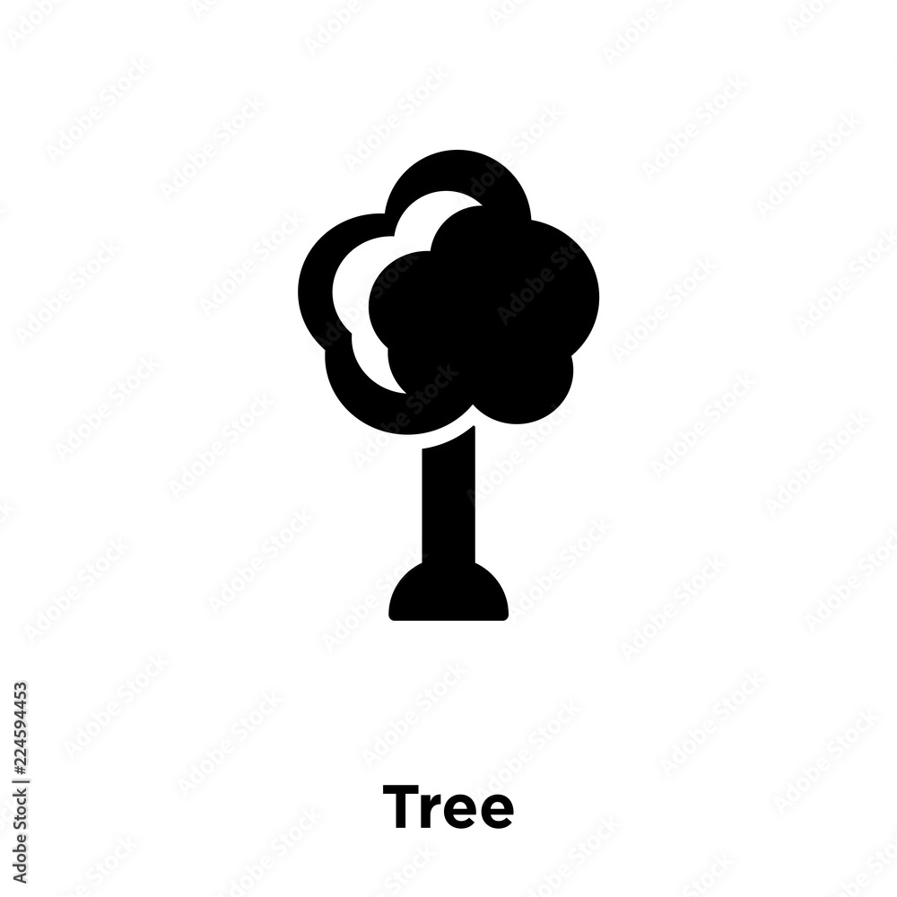 tree icon vector isolated on white background, logo concept of tree ...