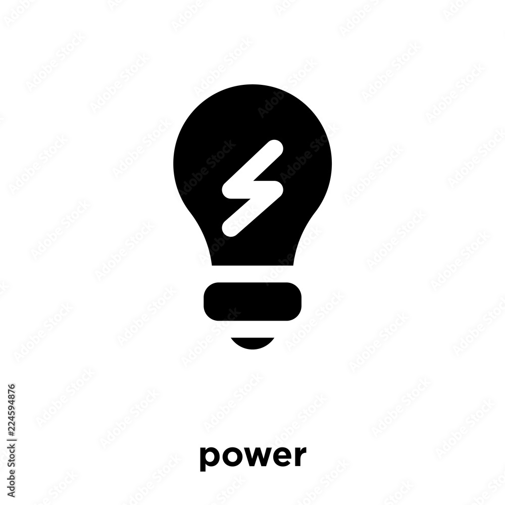 green power icon vector isolated on white background, logo concept of ...
