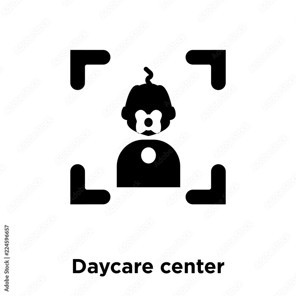daycare center icon vector isolated on white background, logo concept ...