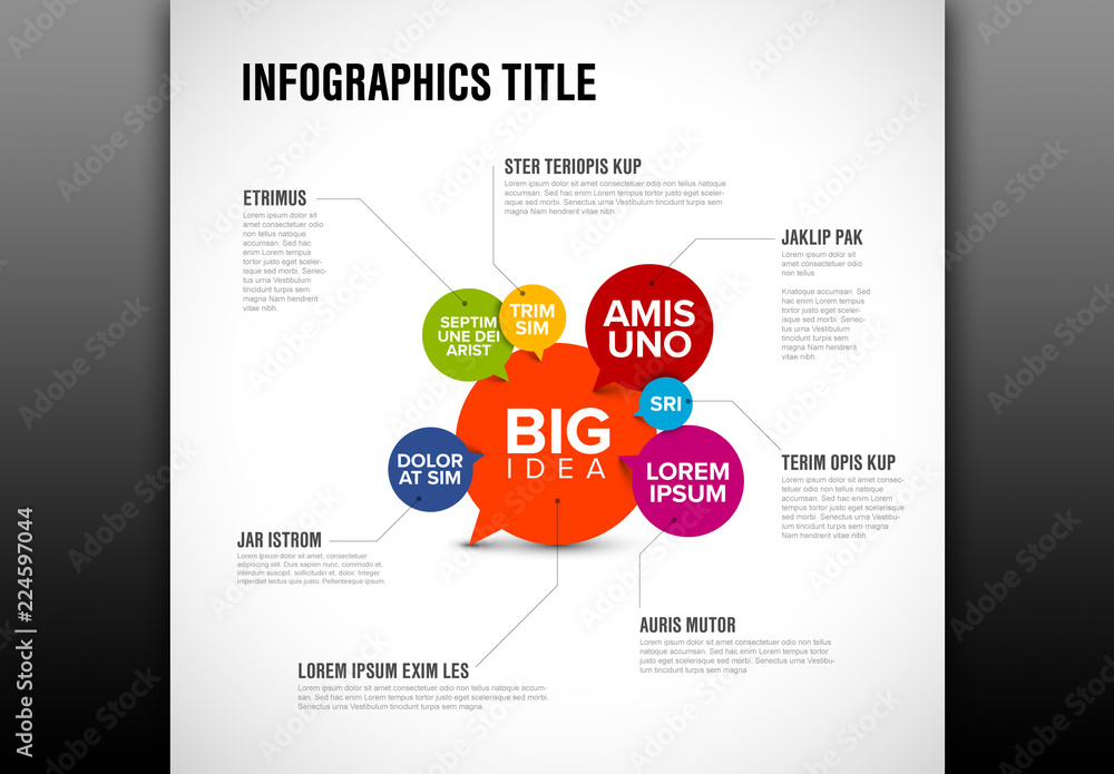 Speech Bubbles Infographic Layout Stock Template | Adobe Stock