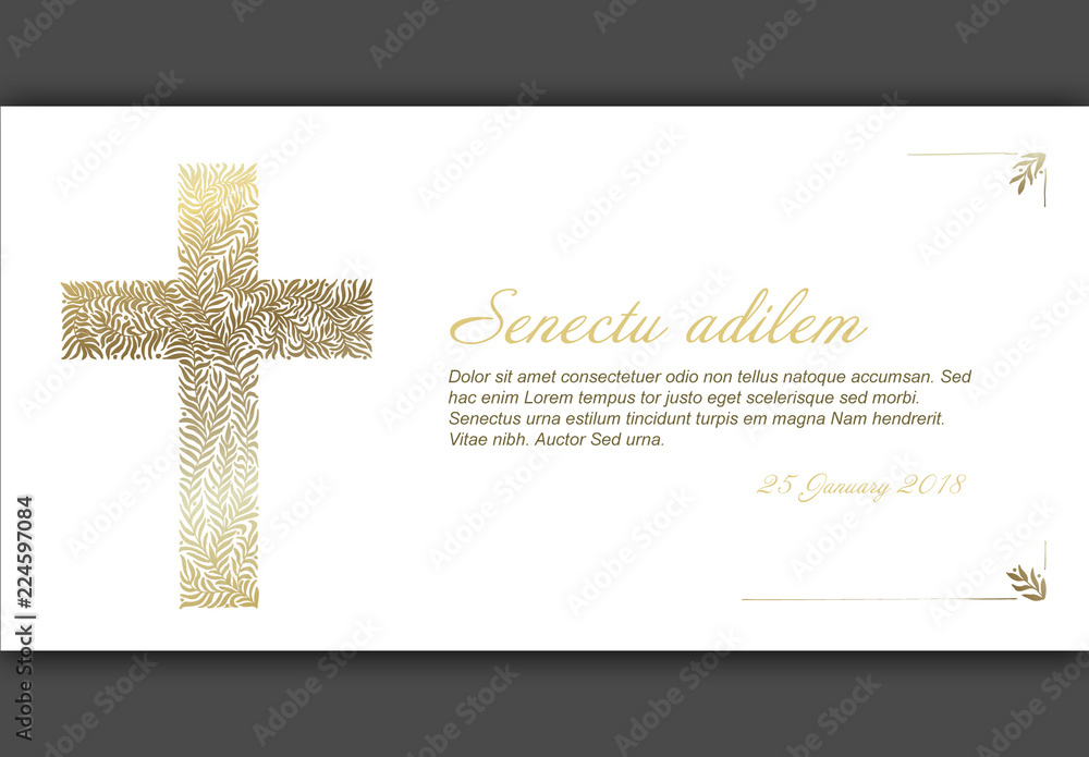 Funeral Card Layout Stock Template | Adobe Stock